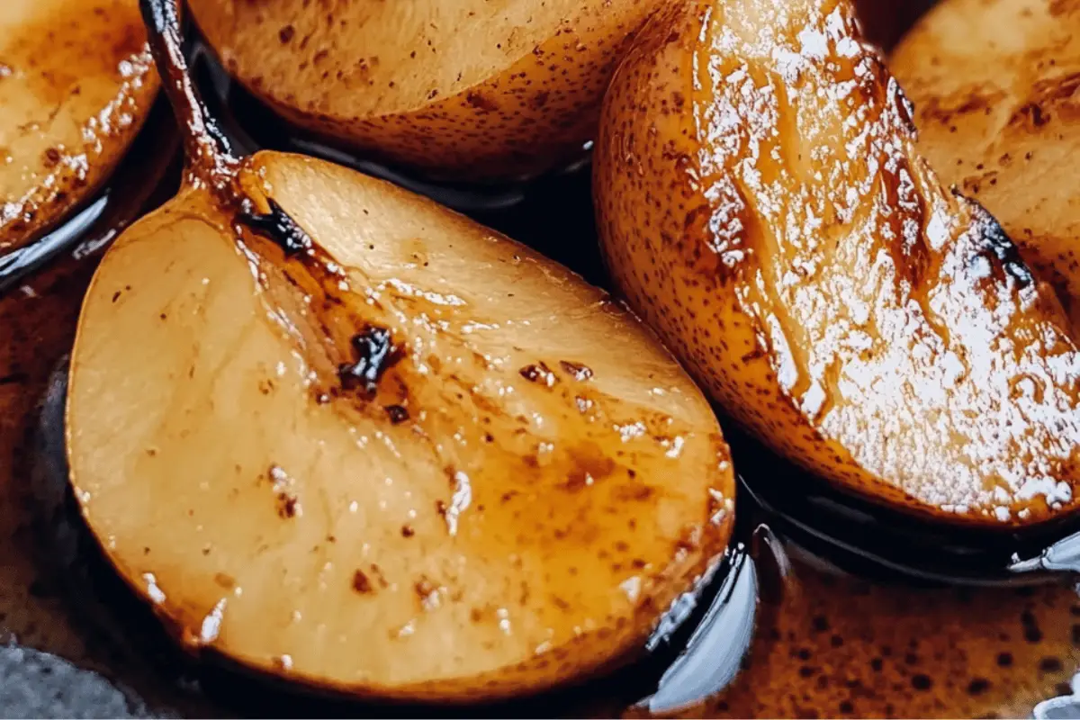 Balsamic Roasted Pears - foodiecharm.com