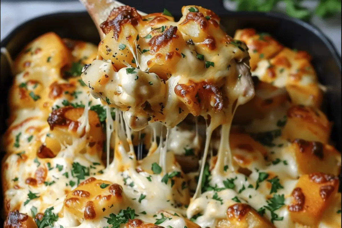 Cheesy Chicken and Potato Bake - foodiecharm.com