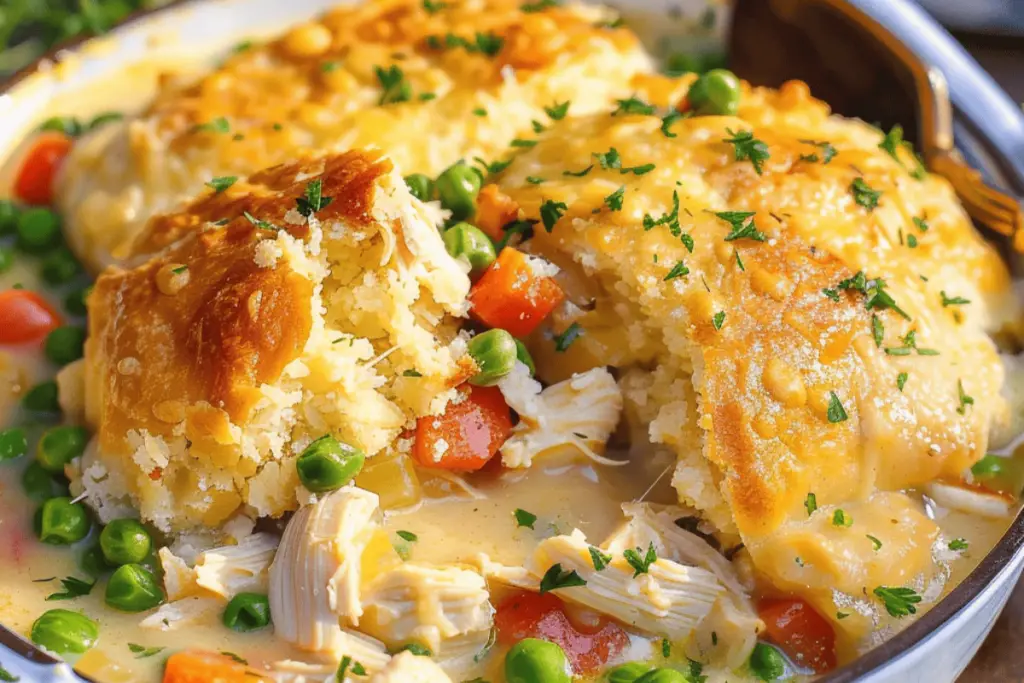 Chicken Cobbler Recipe - foodiecharm.com