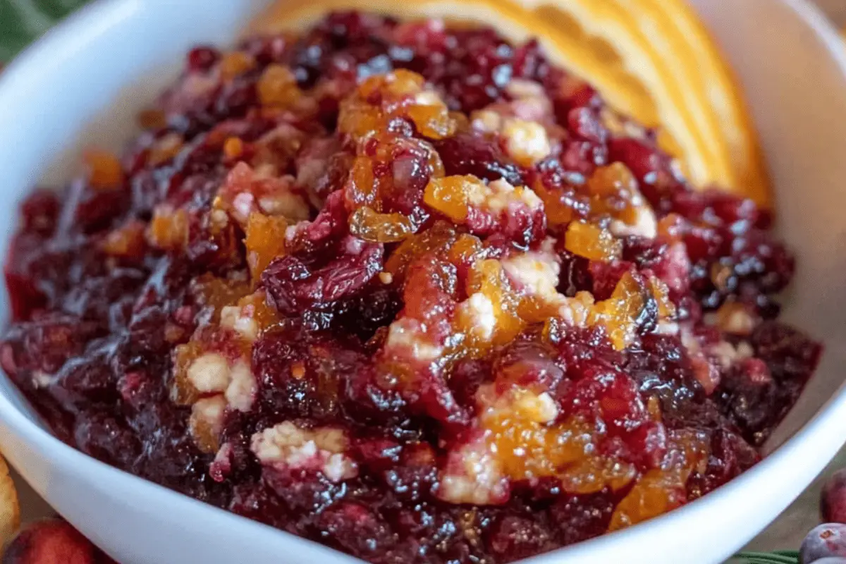 Fresh Cranberry Orange Relish - foodiecharm.com