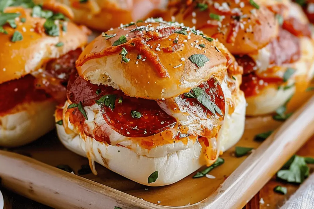 Pepperoni Pizza Sliders - foodiecharm.com