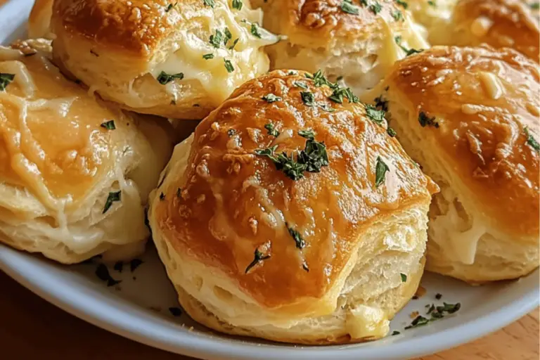 Pillsbury Biscuit Garlic Butter Cheese Bombs - foodiecharm.com