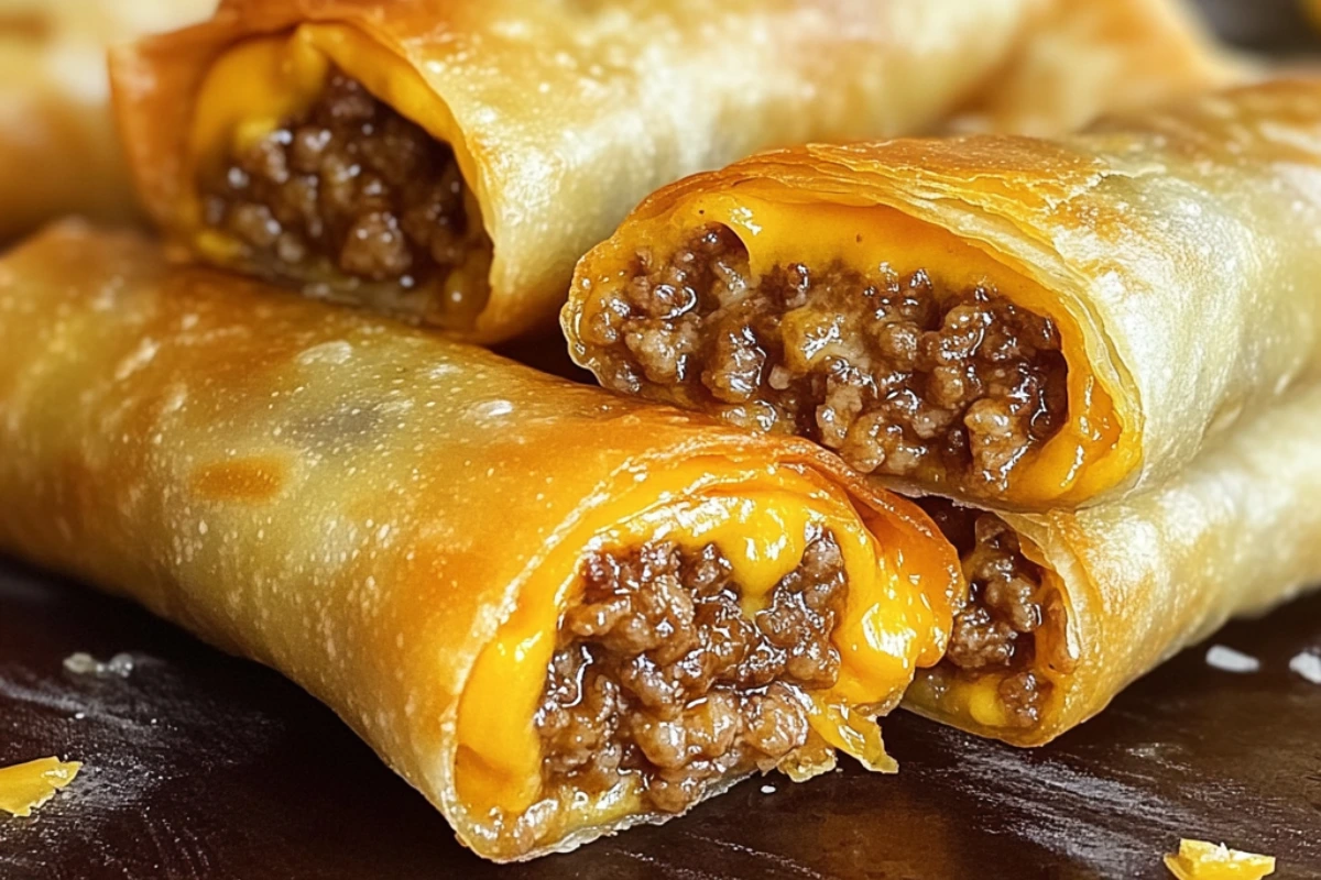 Delicious Cheeseburger Egg Rolls Recipe You Need to Try - foodiecharm.com