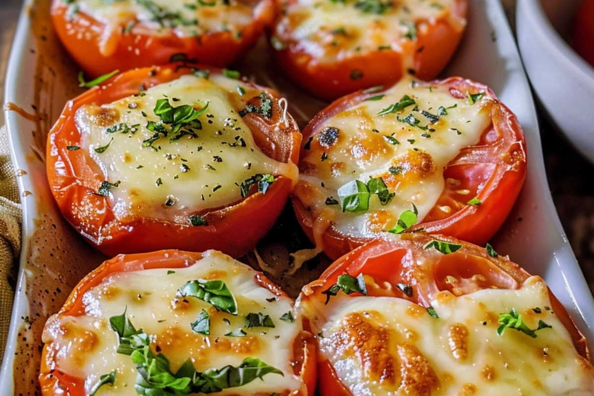 Quick and Easy Baked Tomatoes with Cheese for Dinner - foodiecharm.com