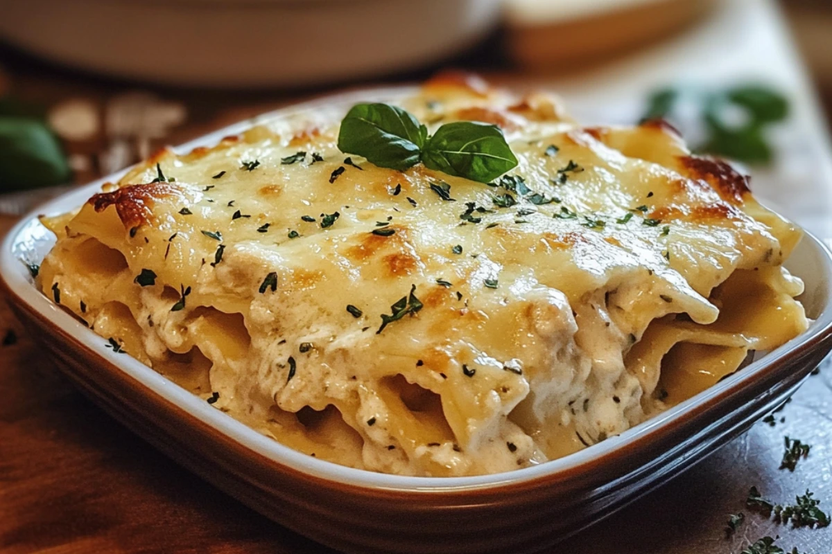 Creamy Chicken Alfredo Lasagna Recipe You’ll Love - foodiecharm.com