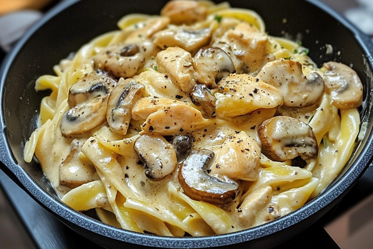 30-Minute Creamy Chicken Mushroom Pasta You’ll Love - foodiecharm.com