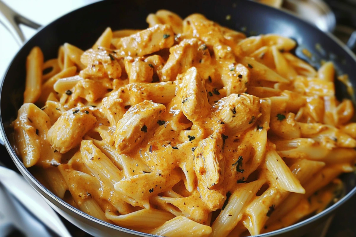 Creamy Spicy Butter Chicken Pasta in 30 Minutes - foodiecharm.com
