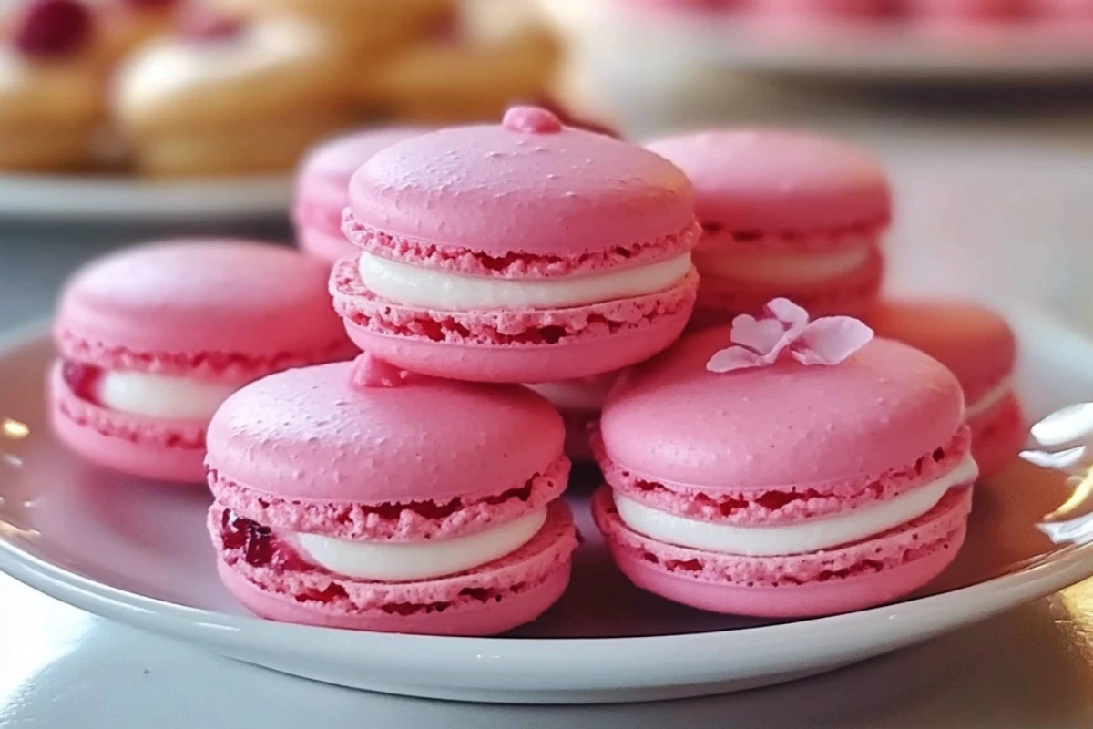 Secret to Crispy Strawberry Macaron Shells - foodiecharm.com