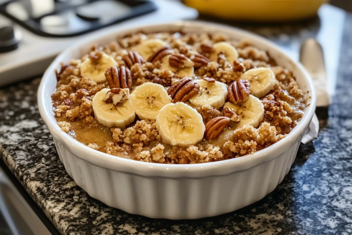 Indulge in This Irresistible Warm Banana Pecan Crumble Recipe ...