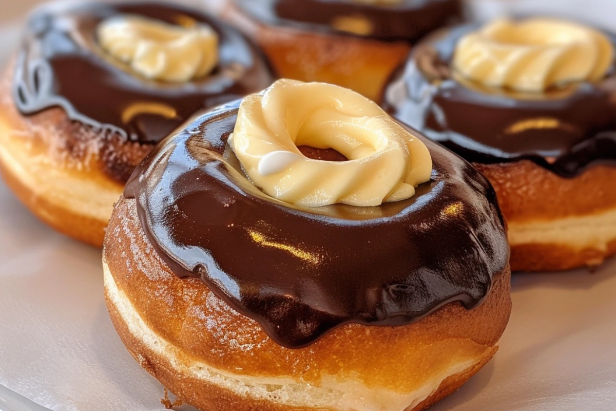Decadent Boston Cream Donuts in 30 Minutes - foodiecharm.com