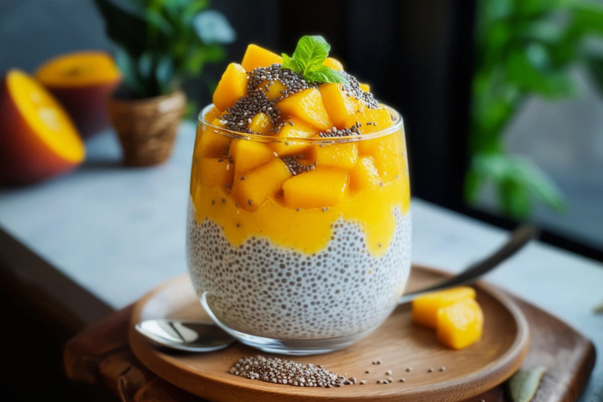 Easy Mango and Coconut Chia Pudding Recipe - foodiecharm.com