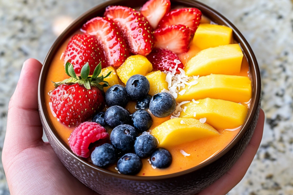 Easy Tropical Smoothie Bowl in 5 Minutes - foodiecharm.com