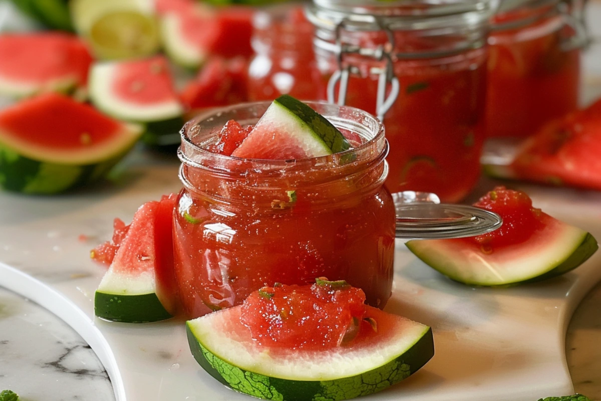 Watermelon Lime Jelly Preserves Perfect for Summer Snacks - foodiecharm.com