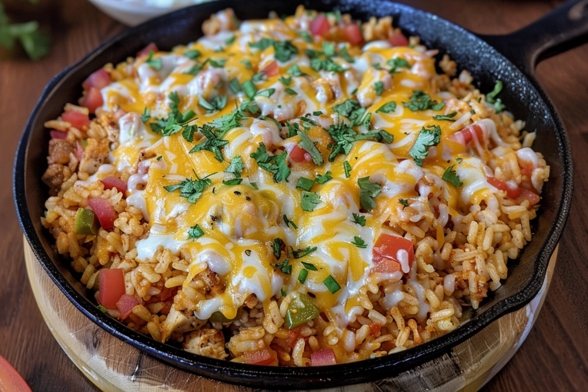 Cheesy Chicken Taco Rice Perfect for Family Dinner - foodiecharm.com