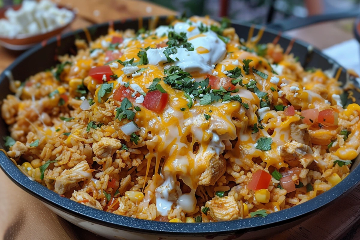 Cheesy Chicken Taco Rice Perfect for Family Dinner - foodiecharm.com