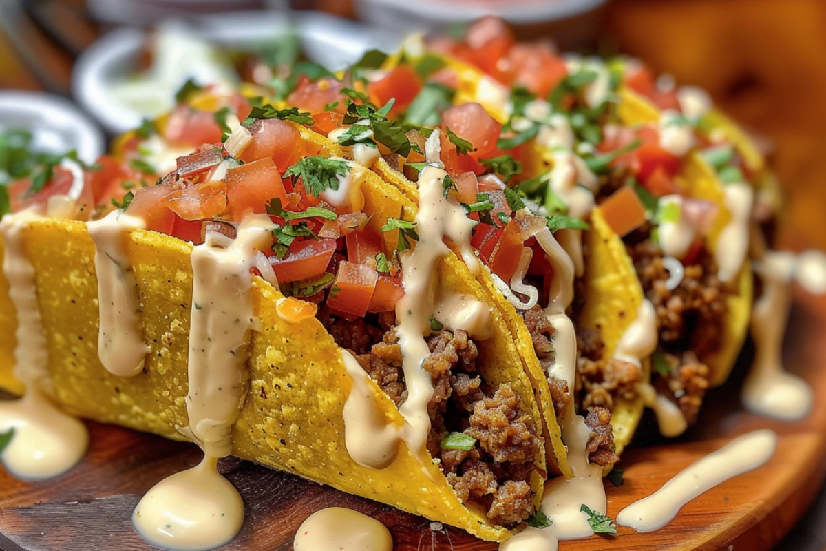 Loaded Taco Creamy Cheese Sauce Family Favorite - foodiecharm.com