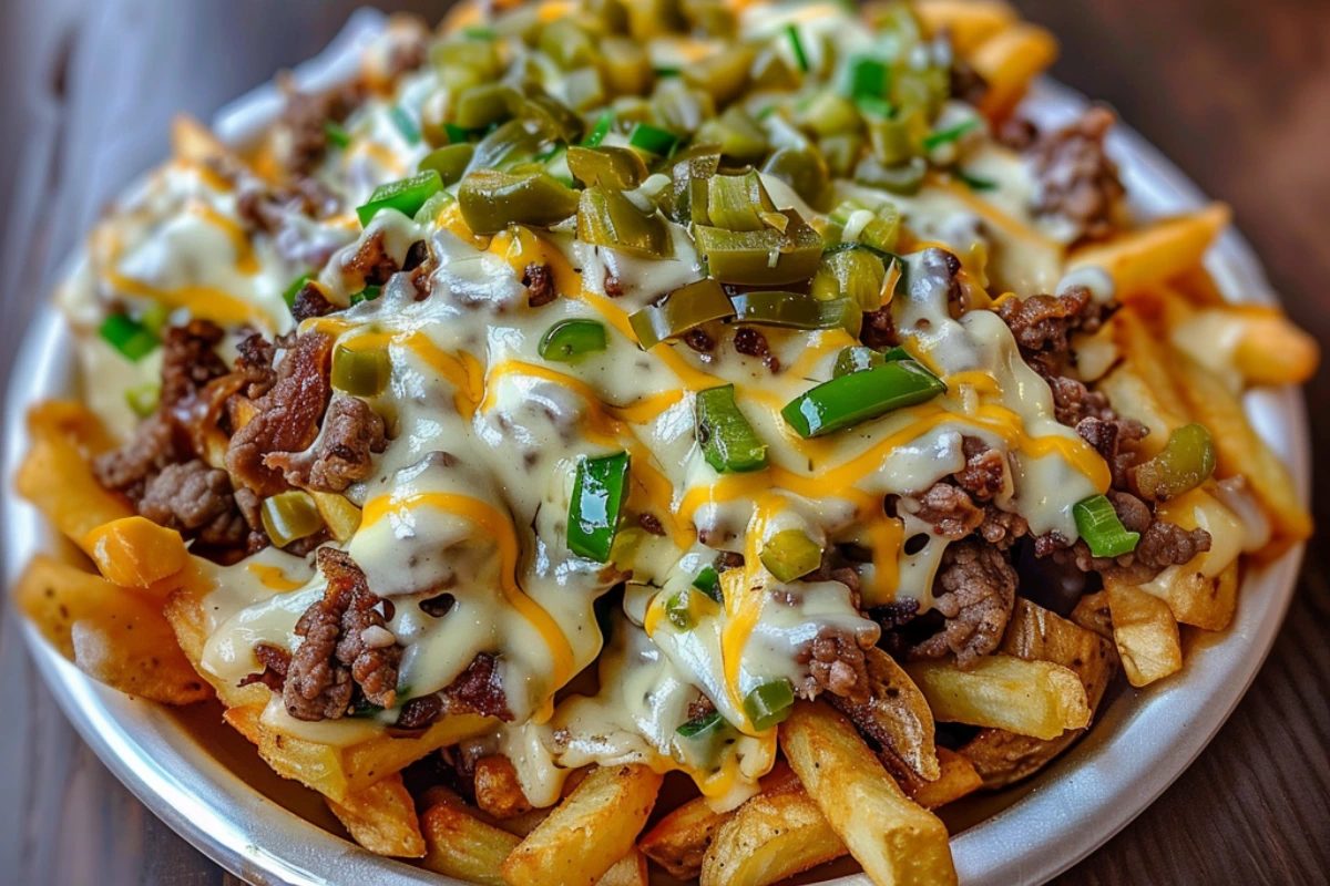 Irresistible Philly Steak Cheese Fries at Home - foodiecharm.com