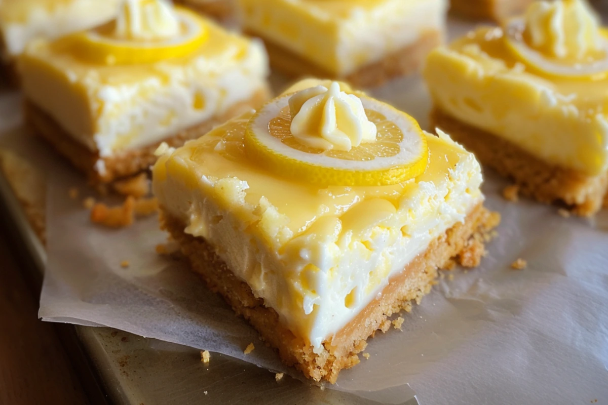 Easy Lemon Cheesecake Bars That Melt in Your Mouth - foodiecharm.com