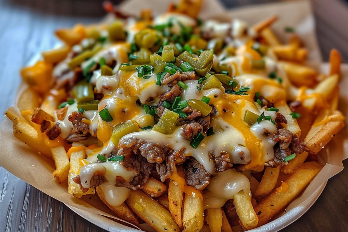 Irresistible Philly Steak Cheese Fries at Home - foodiecharm.com