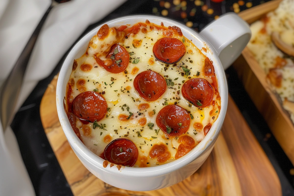 Pizza in a Mug A Cheesy Snack Hack - foodiecharm.com