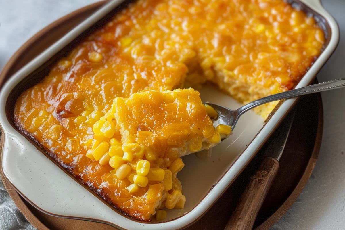 Creamy Corn Pudding Everyone Will Love - foodiecharm.com