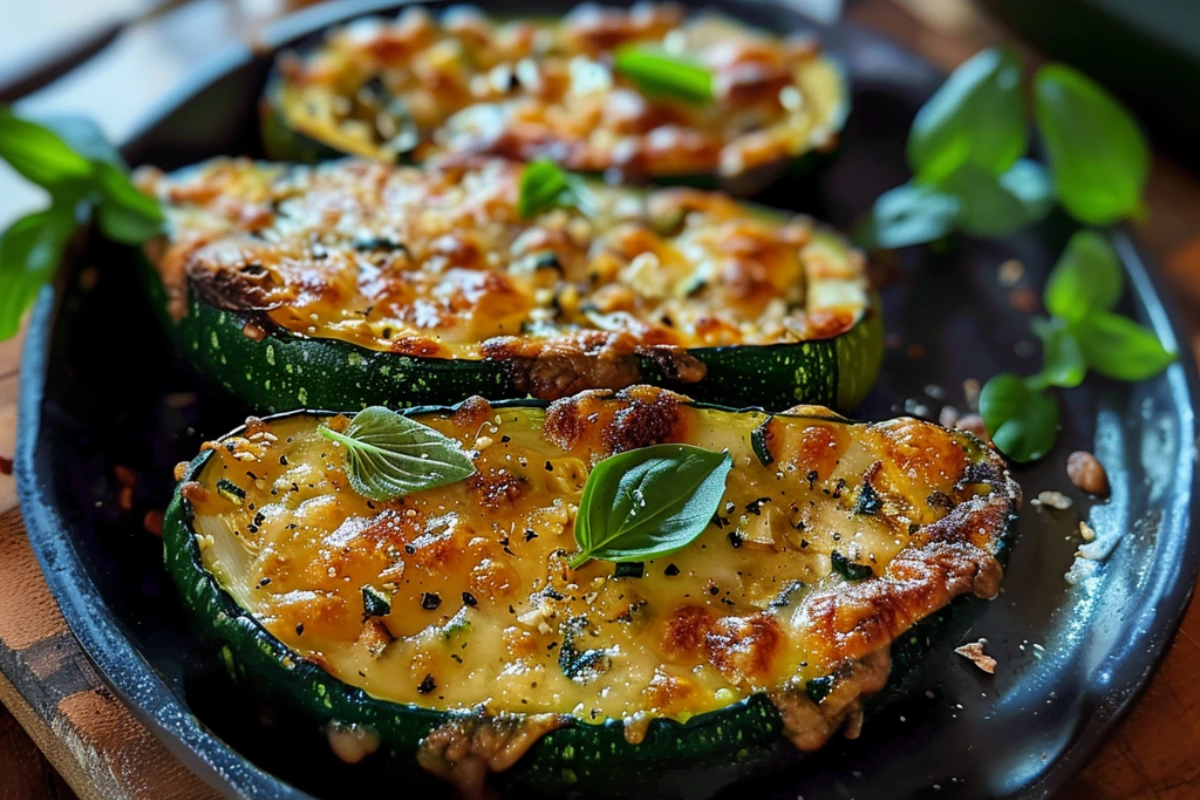 Irresistible Cheesy Garlic Zucchini Steaks Recipe - foodiecharm.com