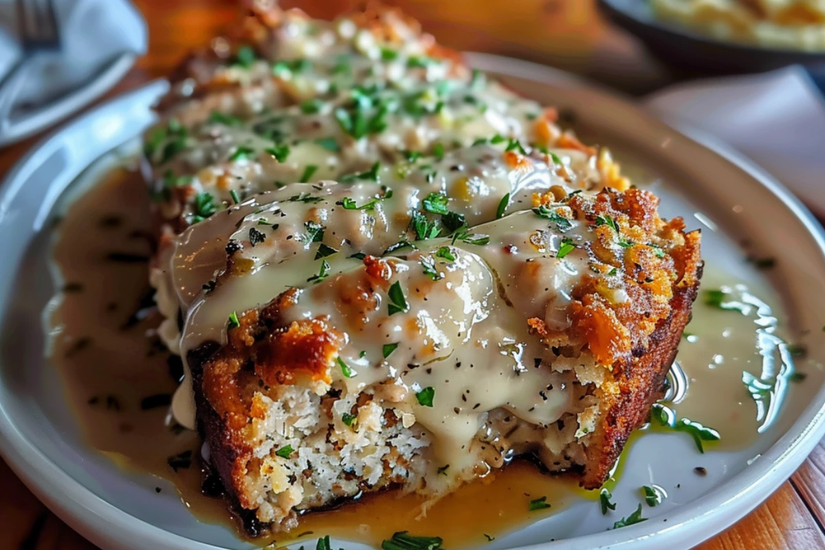 Irresistible Garlic Parmesan Chicken Meatloaf - foodiecharm.com