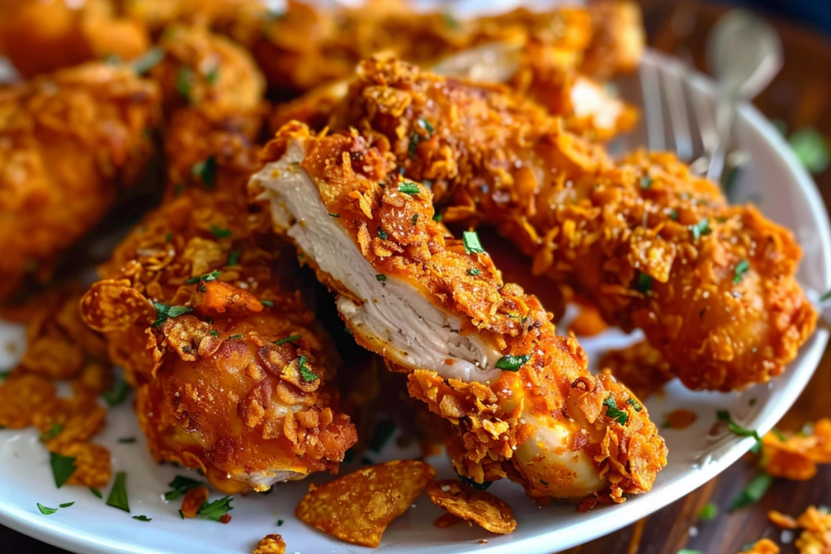 Sweet Potato Chip Chicken Made Extra Crunchy - foodiecharm.com