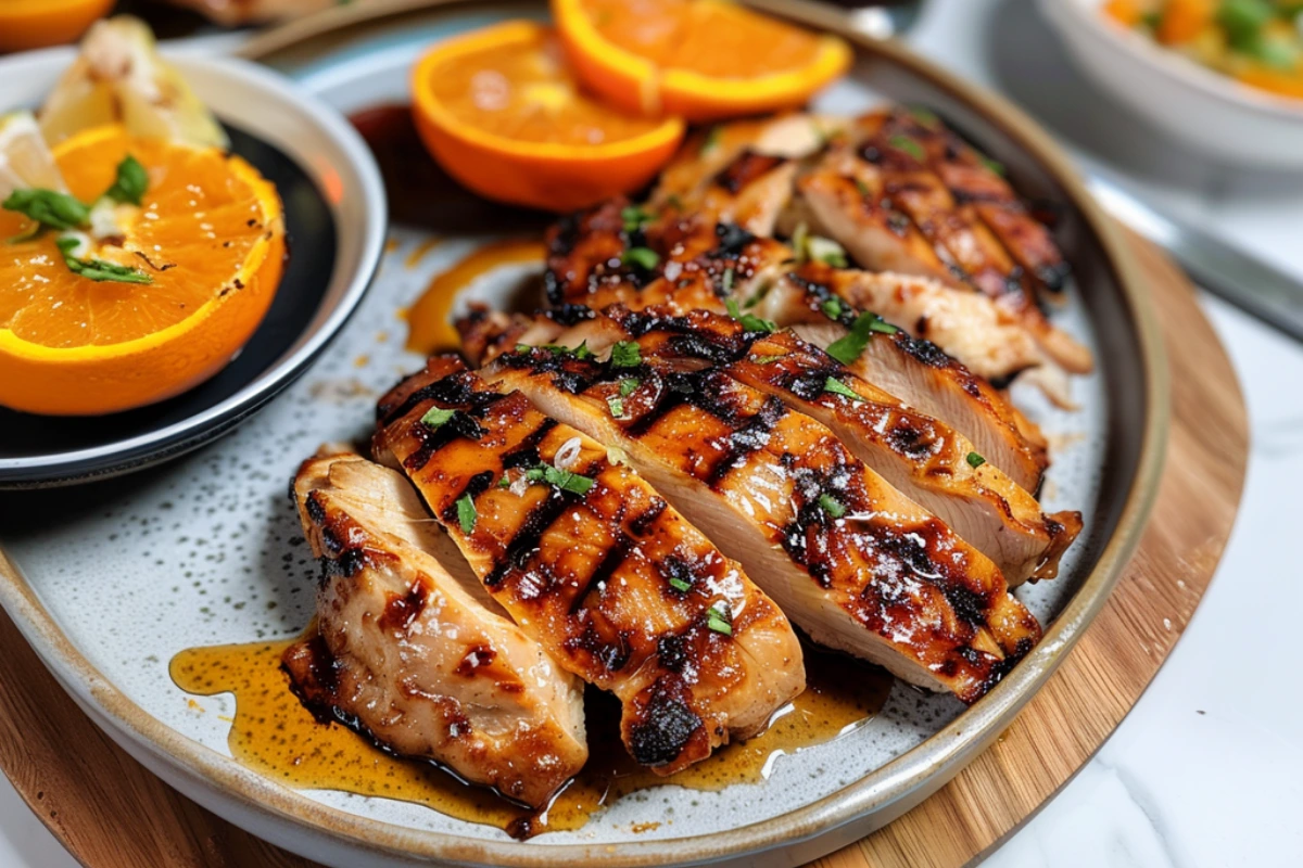 Irresistible Grilled Orange Honey Chicken - foodiecharm.com