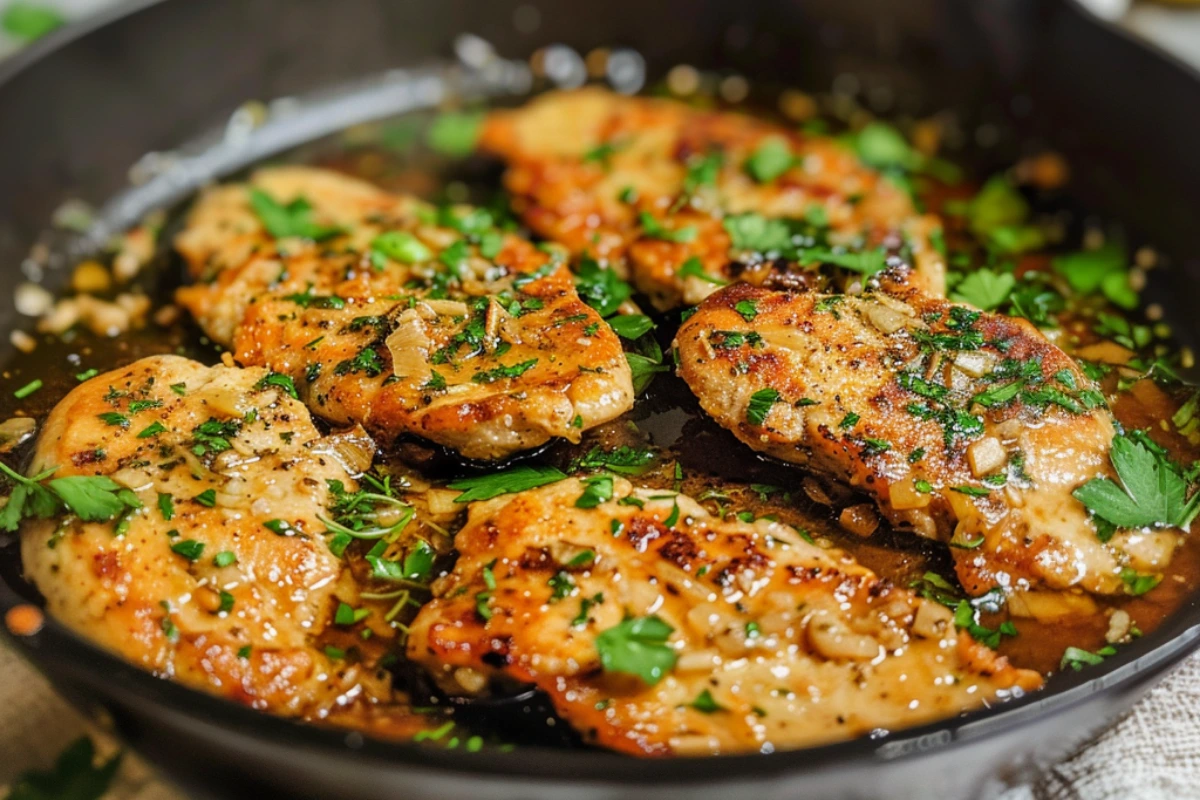 Quick Sautéed Garlic Chicken Cutlets Made Easy - foodiecharm.com