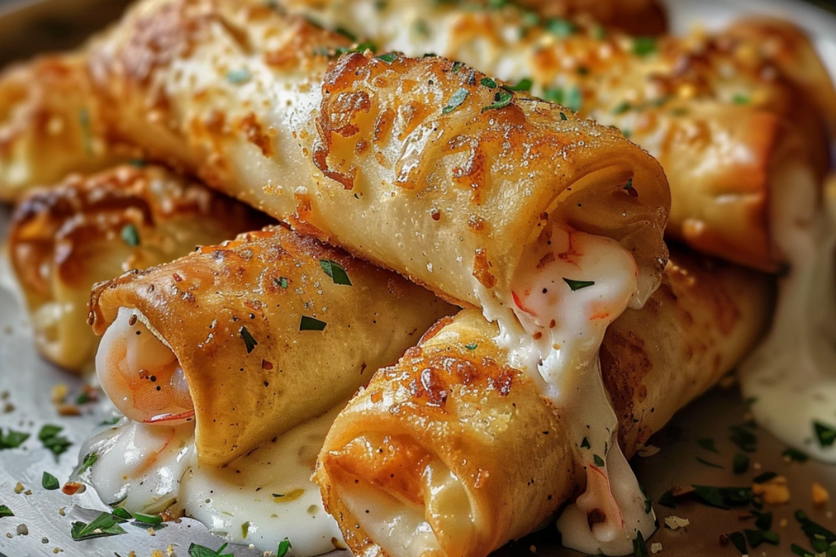 Irresistible Creamy Shrimp Cheese Rolls - foodiecharm.com