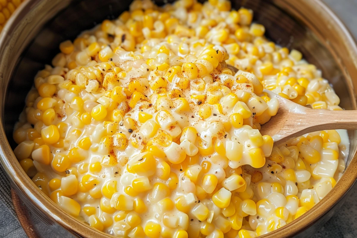 Grandma Style Creamed Corn Made Easy - foodiecharm.com